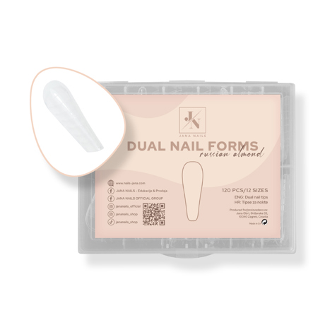 Dual nail form - Russian almond-long 120 pcs - Jana Nails BiH